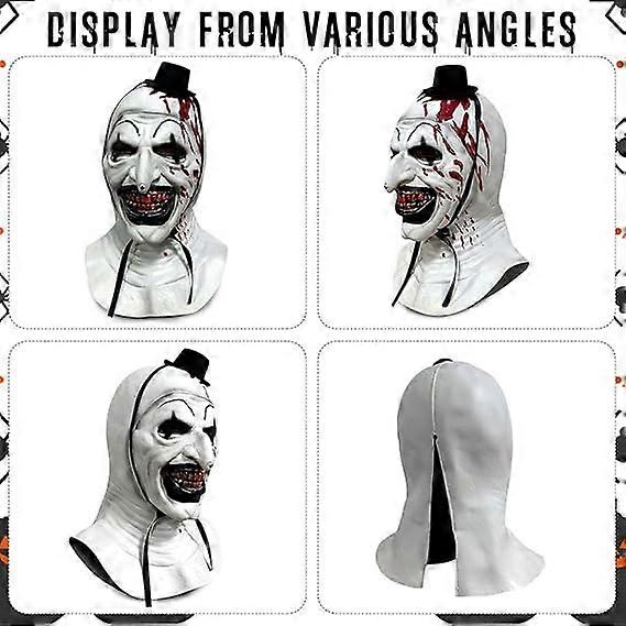 Adult horror art clown mask, horror killer clown mask, Halloween mask ...