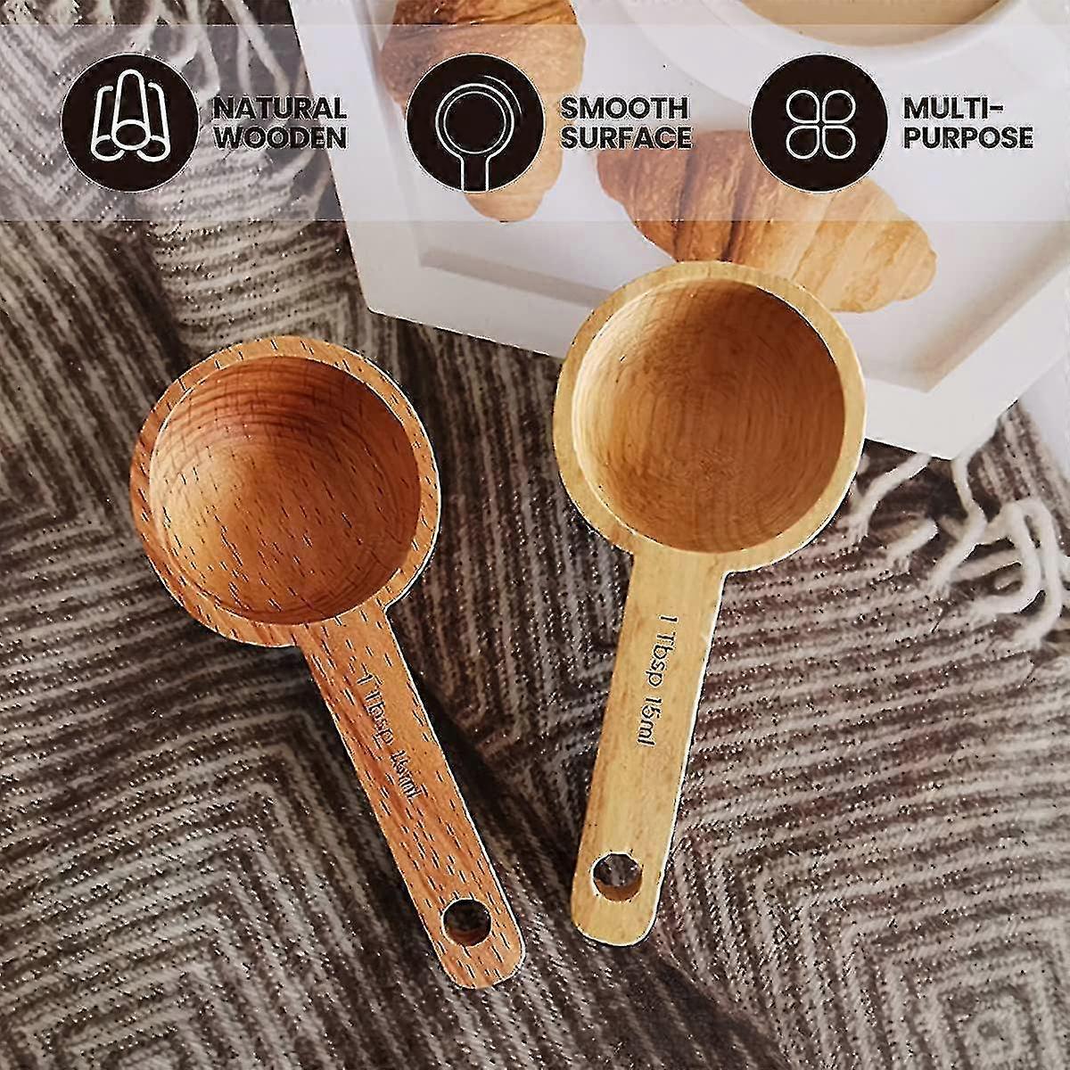 Wooden Coffee Spoon In Beech, Measuring For Coffee Beans, Whole Beans ...