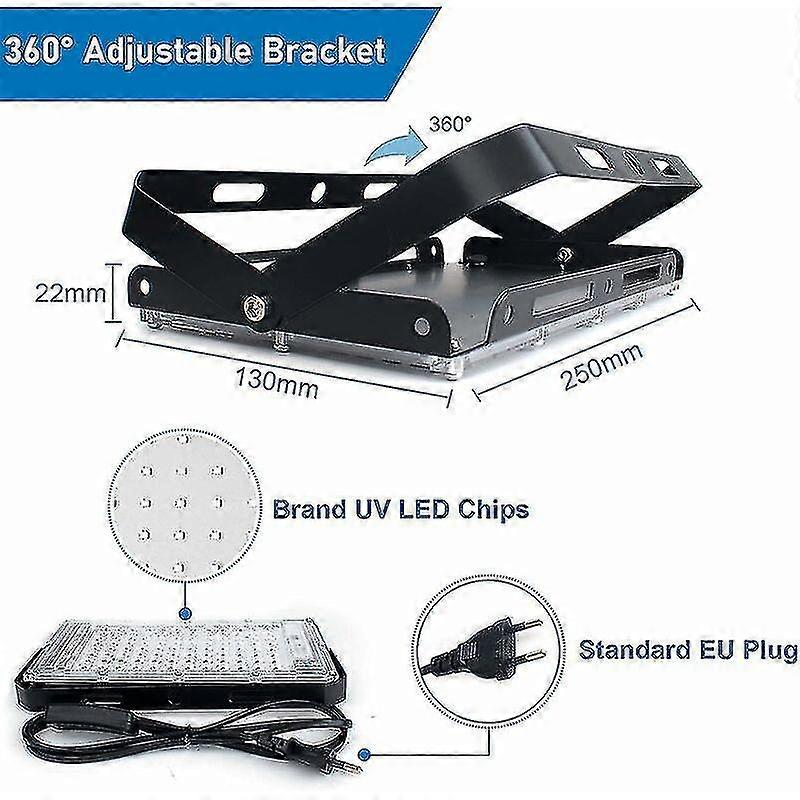 2pcs 100w Uv Led Floodlight Blacklight Ip65 Waterproof, Ultraviolet Led ...
