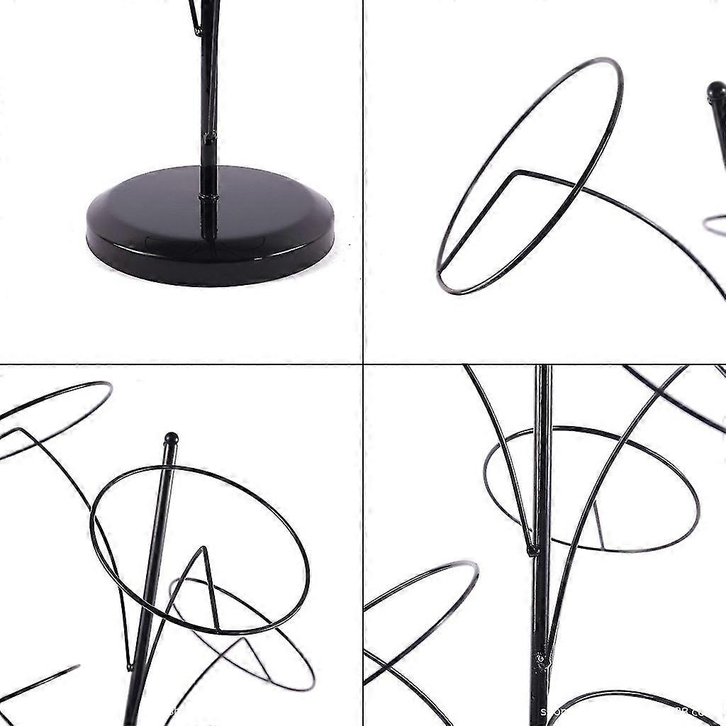 Metal Hats Display Rack With 5 Round Standing Hooks Baseball Cap Rack ...