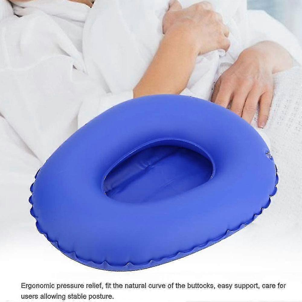 Washable Portable Air Inflation Blue Bed Pan Bedridden Elderly ...