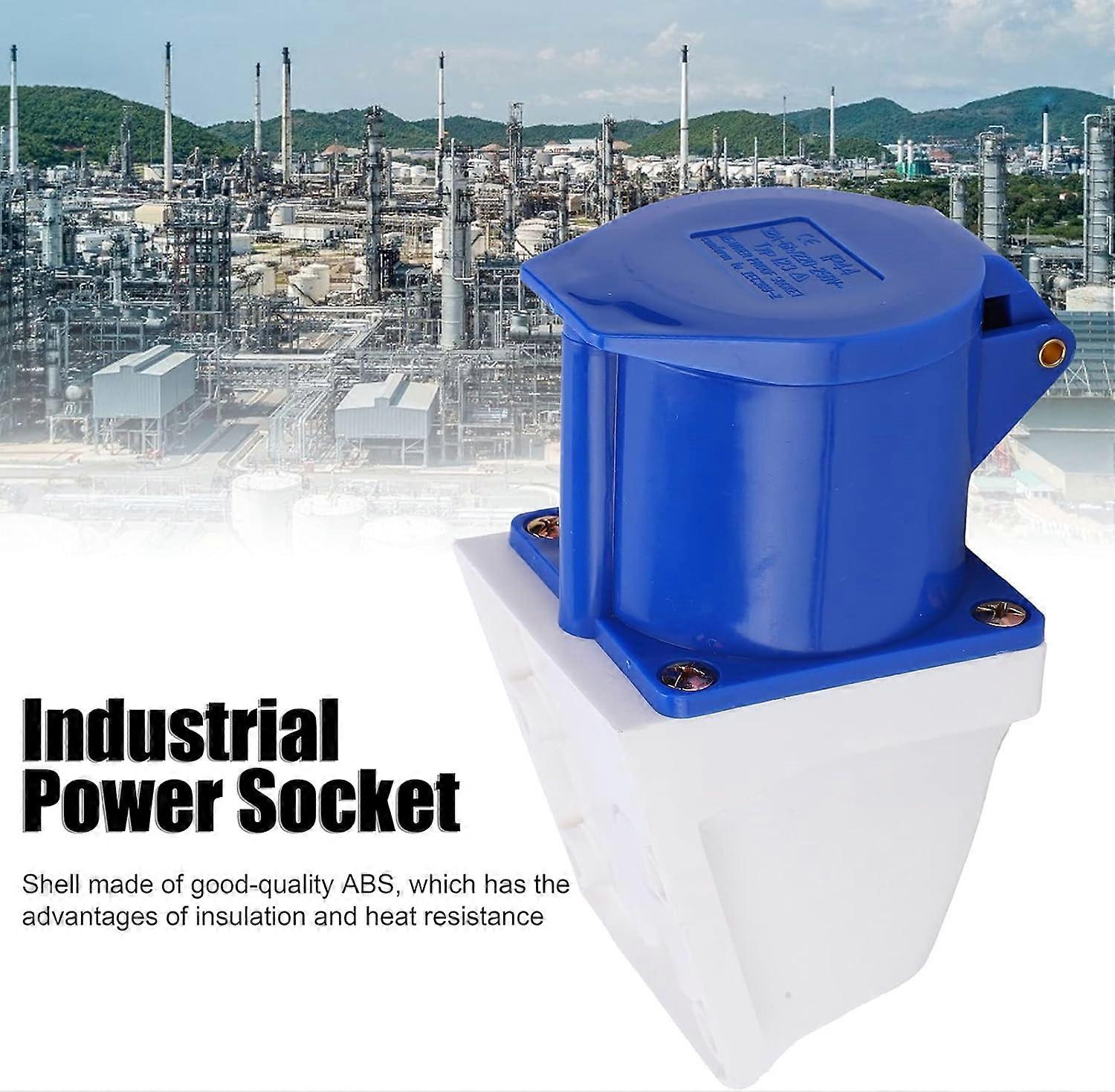 Single Phase Socket, 3 Pin Industrial Power Socket, 32A 220-250V ...