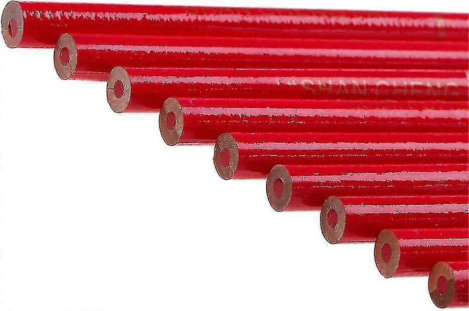 12 Red Blue Pencil Check Pencils For School Office Home Carpenter ...