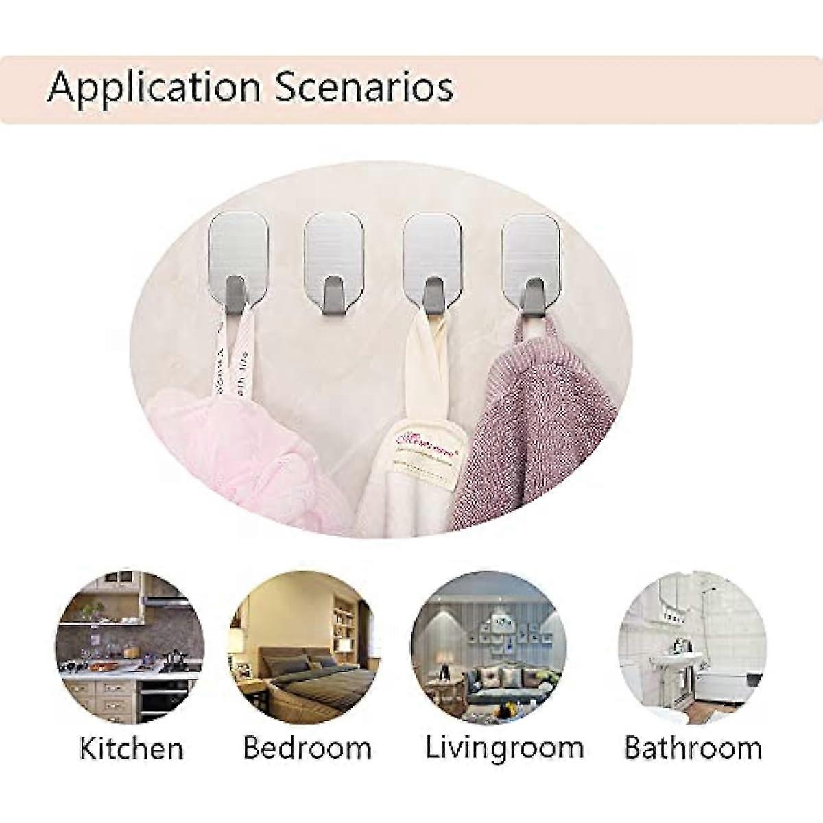 Small Sticky Hooks For Hanging Extra Strong Self Adhesive Hooks Heavy ...