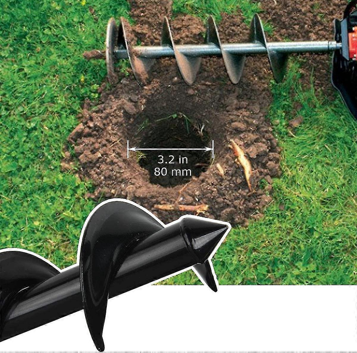 Auger Bit For Drill,garden Auger 80mm + Gloves,for Electric Drill ...