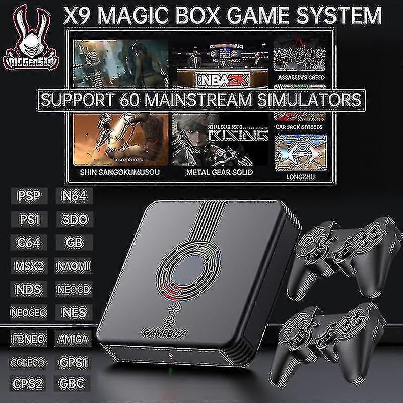 X9 Retro Video Game Box, více než 10000 her 60 simulátorů, rodina Gameconsole, bezdrátový ...