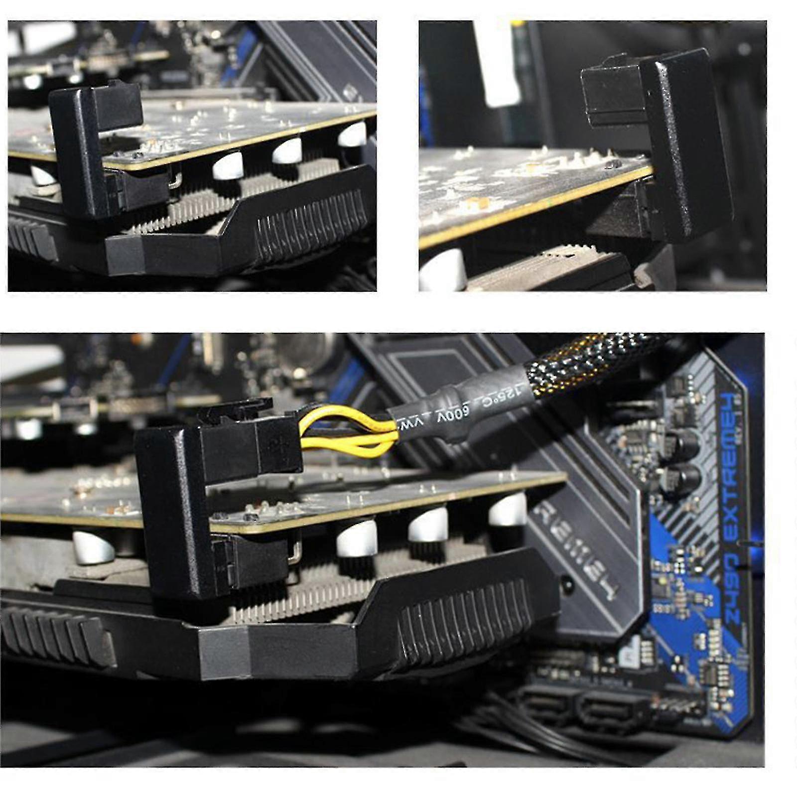 Atx 8pin 6pin Male 180 Degree Angled To 8 Pin 6 Pin Female Power Jack ...