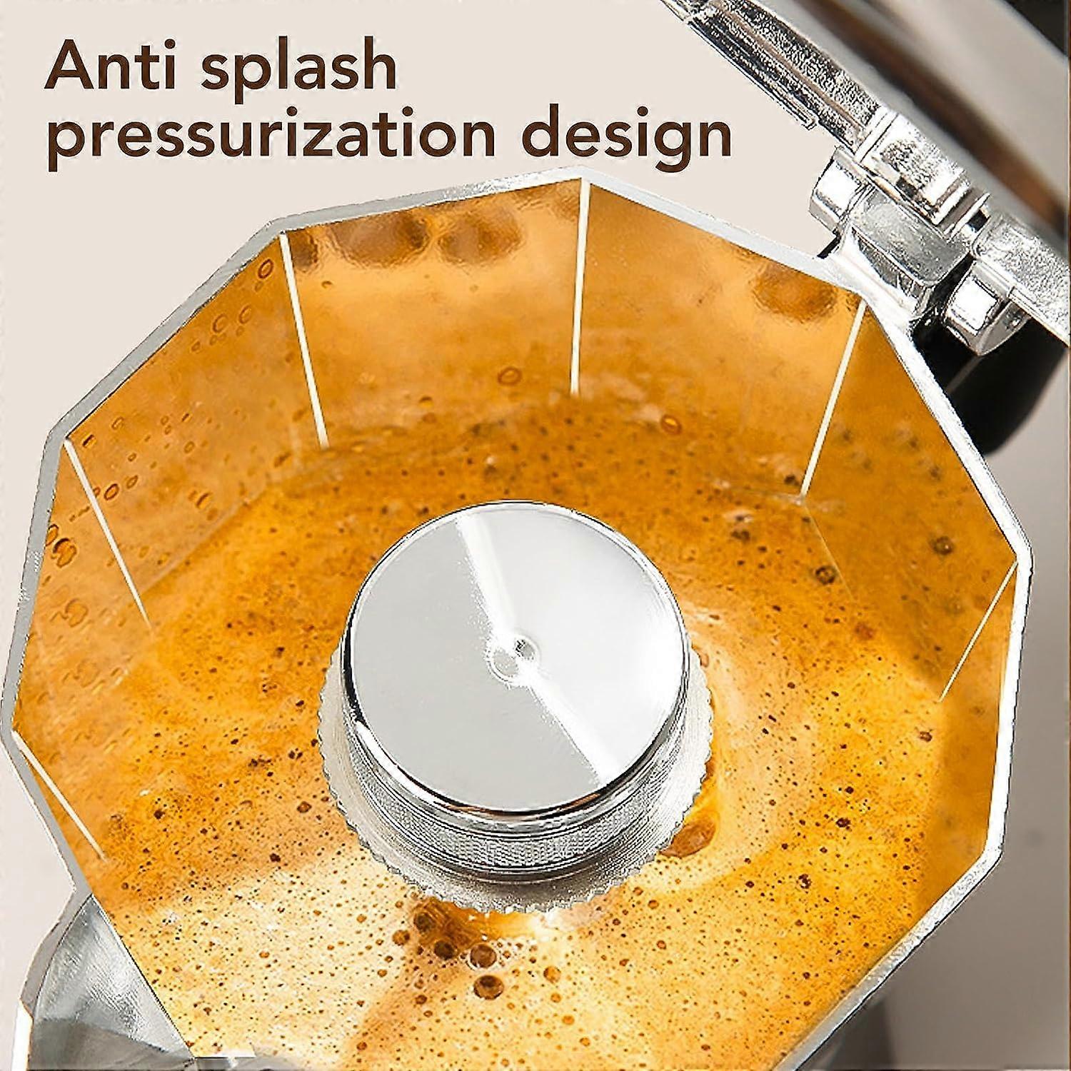 Classic Stovetop Espresso and Moka Pot with Double Espresso Maker Valve ...