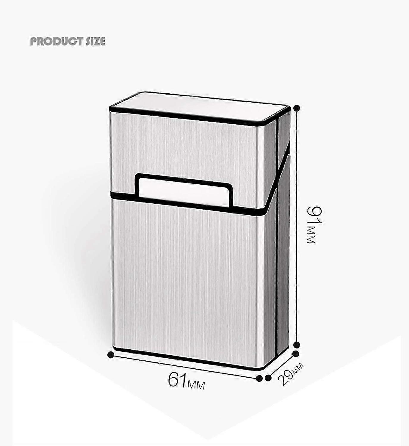 2024 New 2 Pack Cigarette Cases, Aluminum Cigarette Case Flip Holds 20 ...