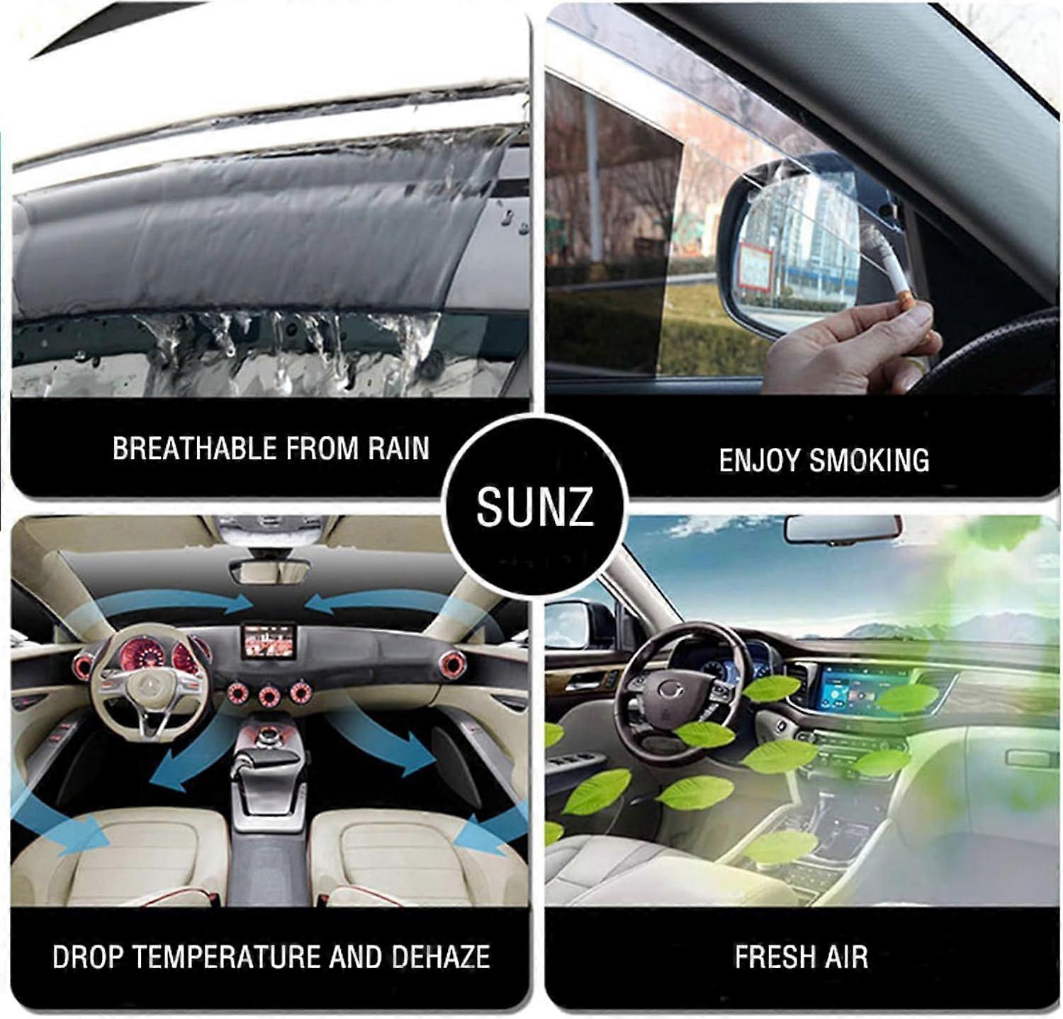Car Window Wind Deflectors for MG Mulan MK1-EH32 2022-2023, Side Windows Rain Shield, Tinted Sun ...