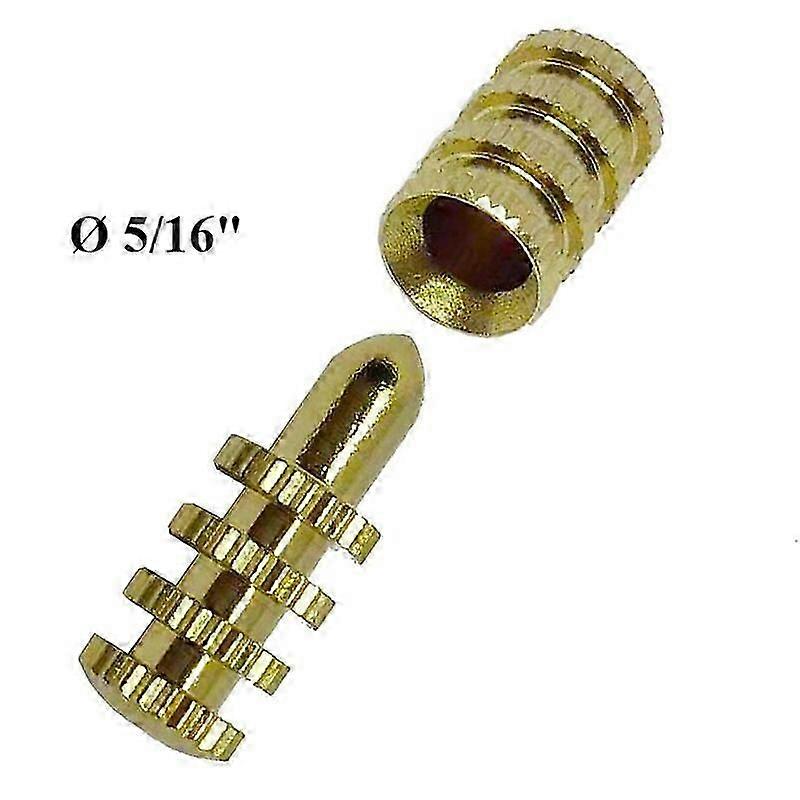 10 Pair Solid Brass Table Pins Dowels Table Bolt Sleeve Connectors ...