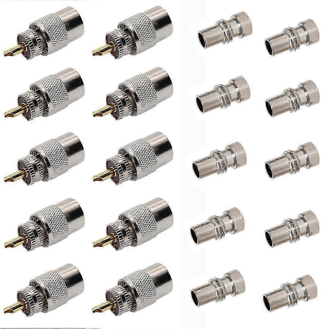 2026 new 10-Pack PL259 Solder Connector Plug with Reducer for RG8, RG ...