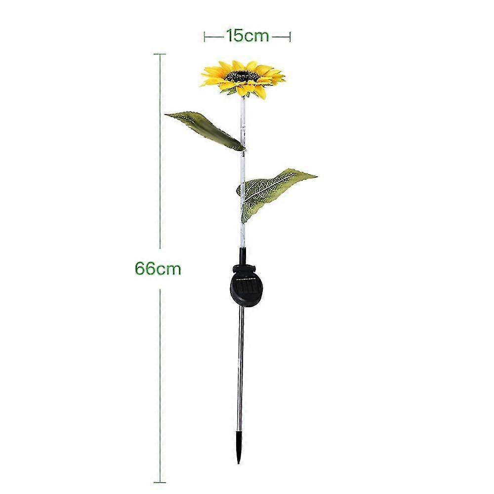 2 Pack Solar Sunflower Lights, Outdoor Decoration, Suitable For Garden ...