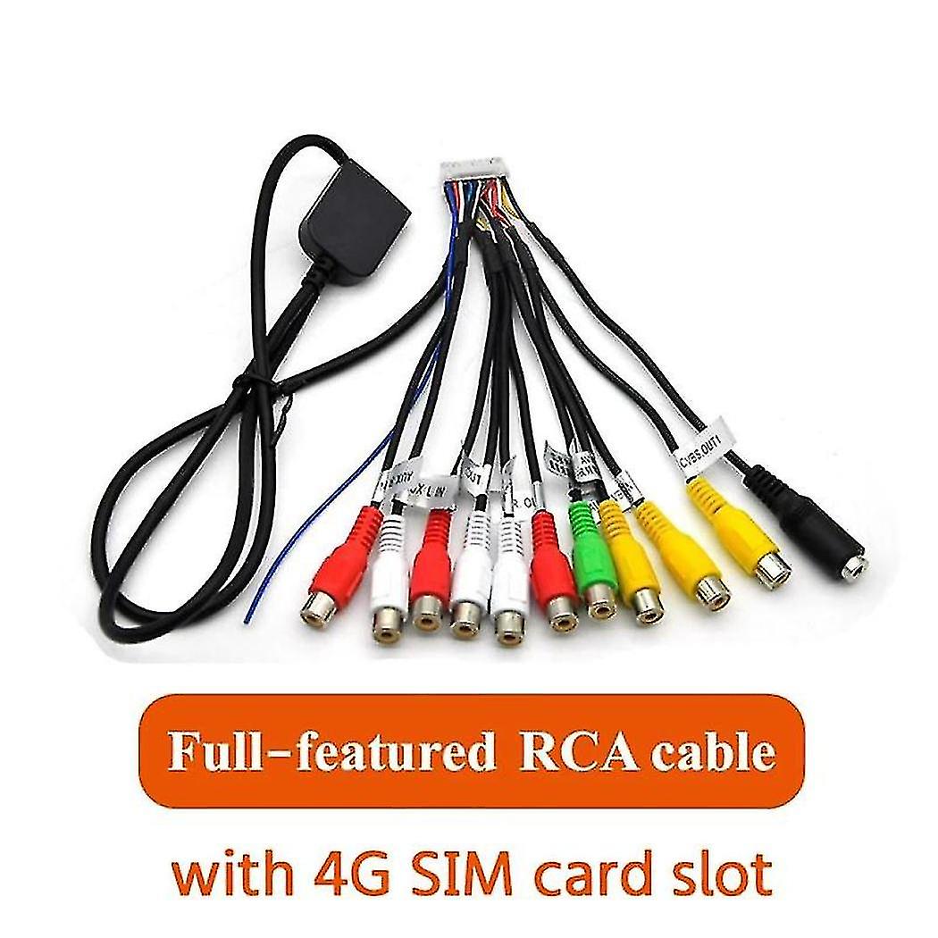 Car Stereo Radio Rca Output Cable Wire Aux-in Adapter Subwoofer ...