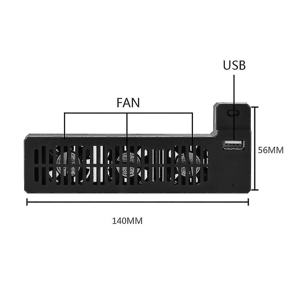 Portable Heat Reducing Usb External Cooling Fan Side Mounted For Xbox ...