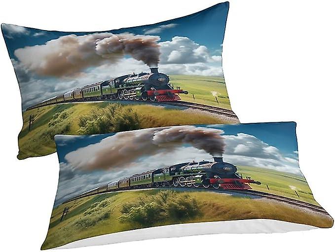 Travelling Train Comforter Covers 3D Printed Steam Train Bedding Set ...