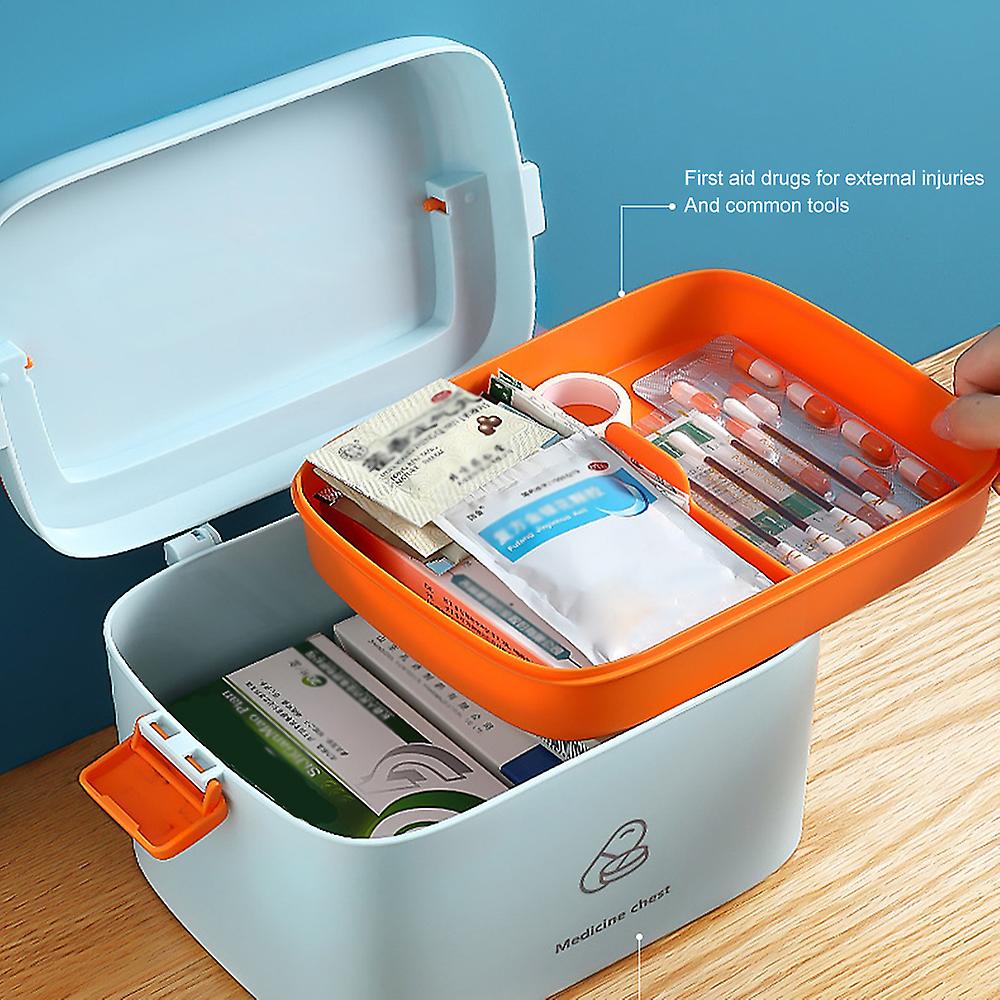 Emergency Medical Organizer Empty Plastic Home First Aid Kit with ...