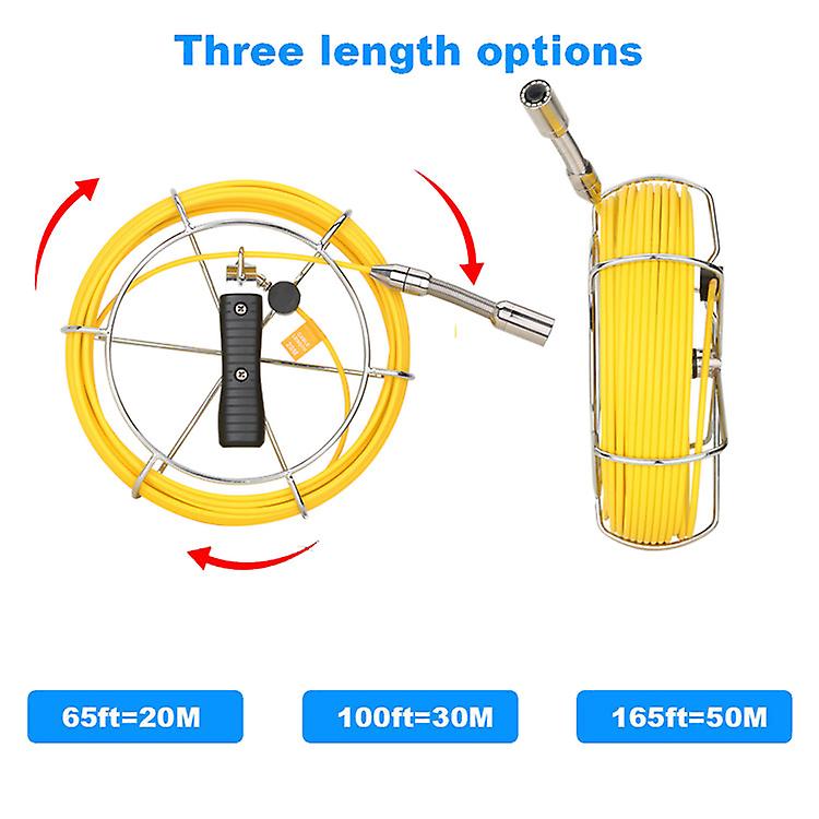 7 Inch Borescope Pipe Inspection with 8GB SD Card IP68 Drain Industrial ...