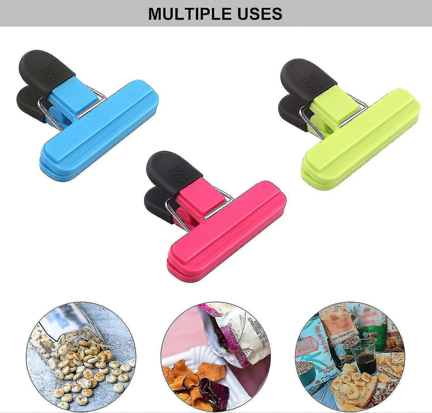 Food Bag Clips For Food Storage Set Of 9 Food Clips Kitchen Storage ...