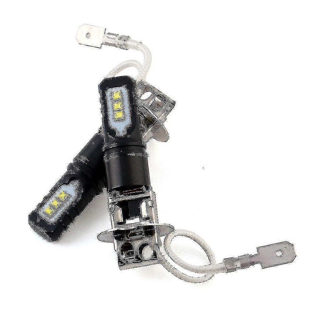 2x H3 160w 6000k 6000lm Super Bright White Drl Led Headlight Bulb Kit High Beam 2525 Chips Fog ...