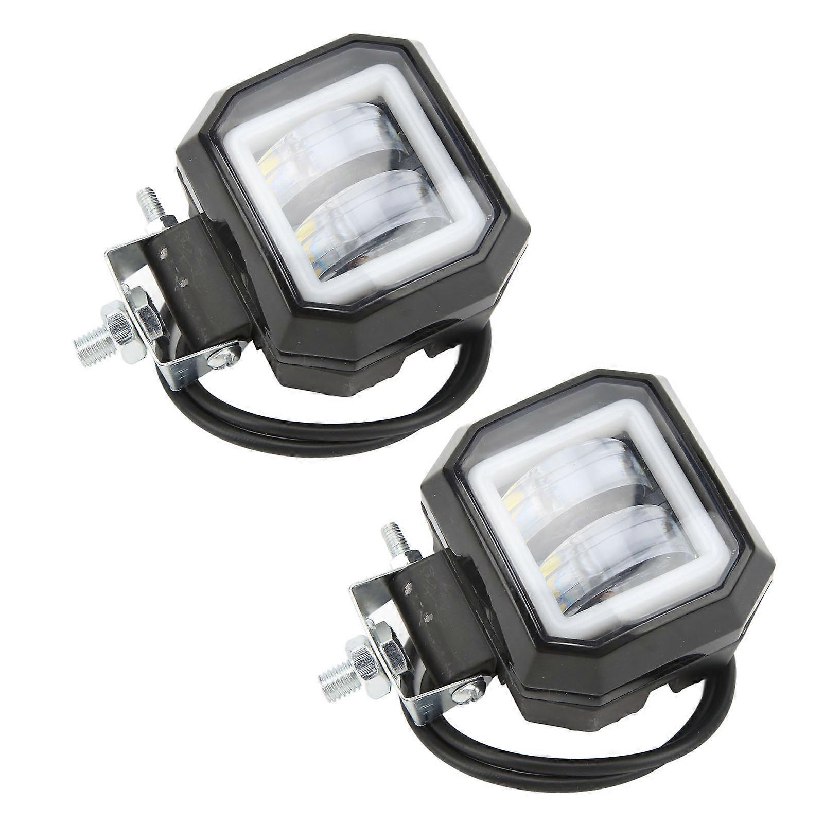 20 W 6500K LED Square Light Bar Spotlight DRL Angel Eyes Side ...