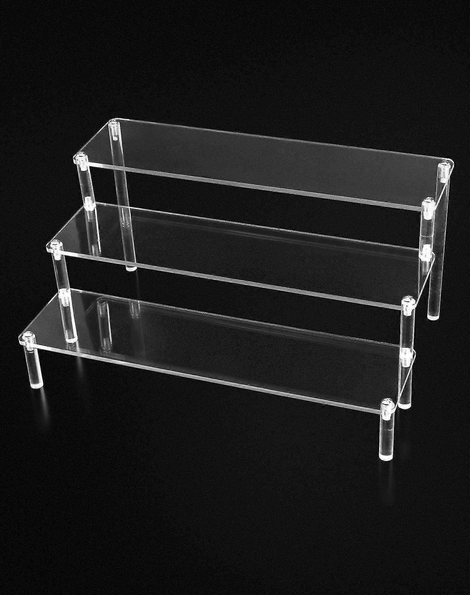 3-tier Acrylic Display Stand, Transparent Acrylic Display Riser Shelf ...