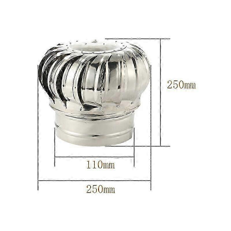 Stainless Steel Wind Powered Rotating Fume Extractor, Chimney Cap ...