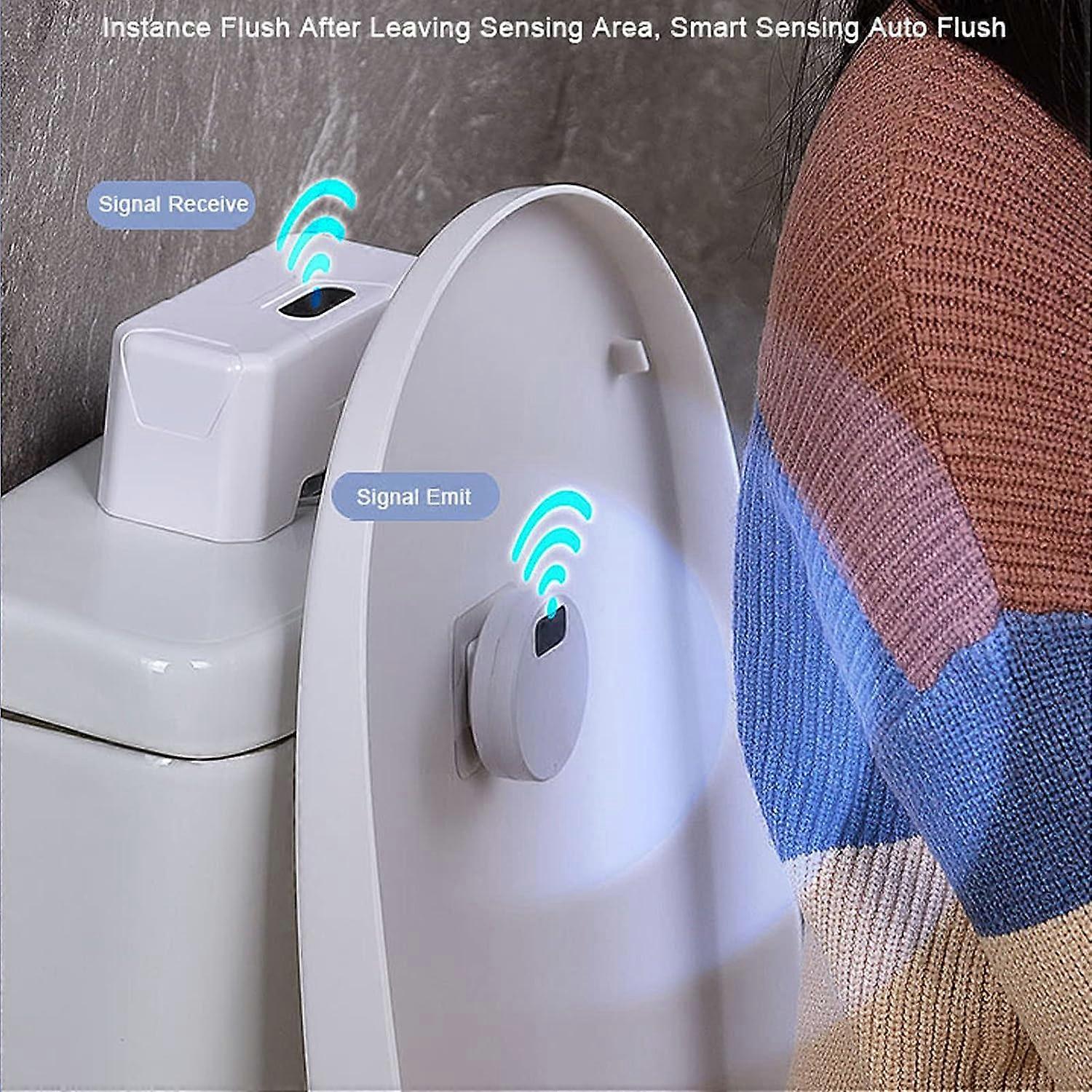Automatic Toilet Flush, Infrared Sensor Non-Contact Toilet Flush Kit ...