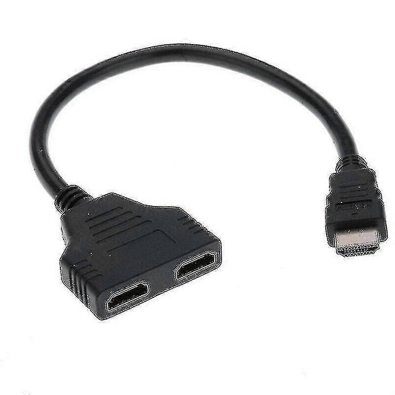 Splitter Converter 1 Input Male To 2 Output Female Port Cable Adapter ...