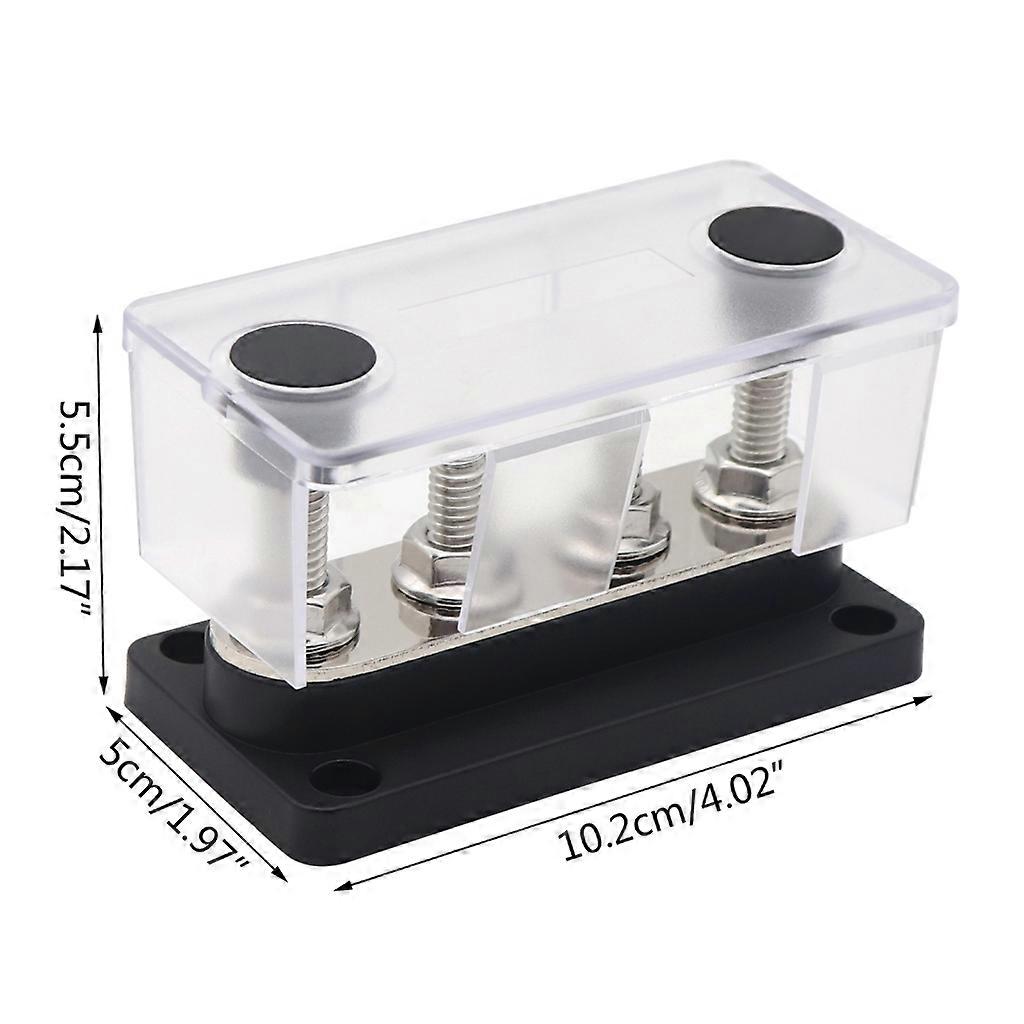 300A Negative Bus Bar 48V Distribution Block 4x 5/16'' M8 Terminal Studs 48V | Fruugo UK