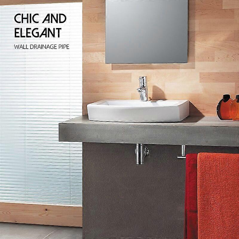 Brushed Gold Basin Waste Drain Plumbing P-Trap Bathroom Sink Siphon ...