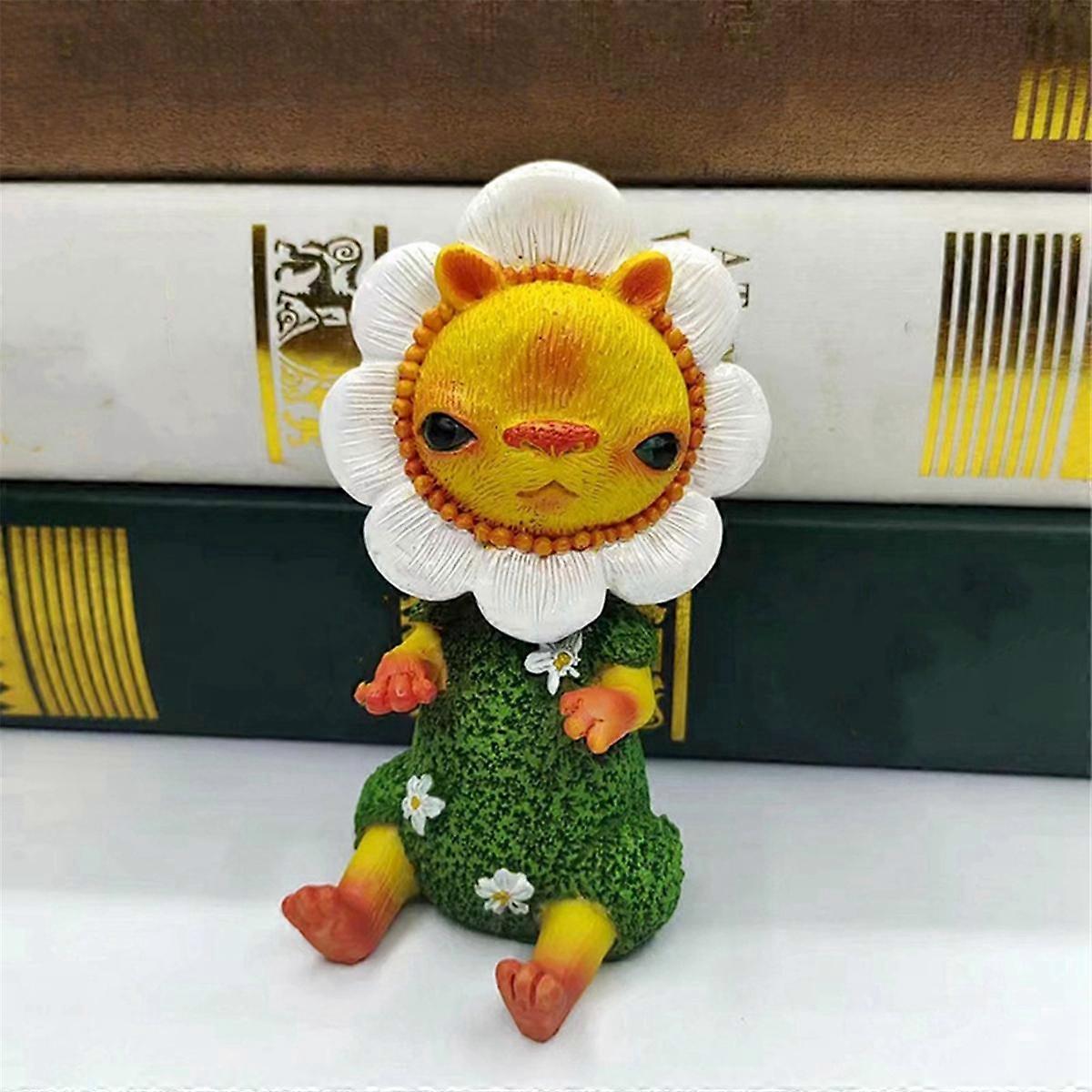 Sunflower Ornaments Sunflower Gnomes Statue Mini Figures Garden ...