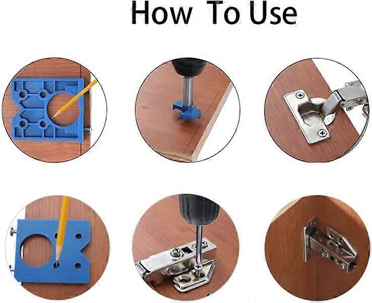 35mm Hinge Jig Drill Bits Sets Door Hinge Hole Saw Cutter Concealed Hinge Jig with Forstner Bits ...