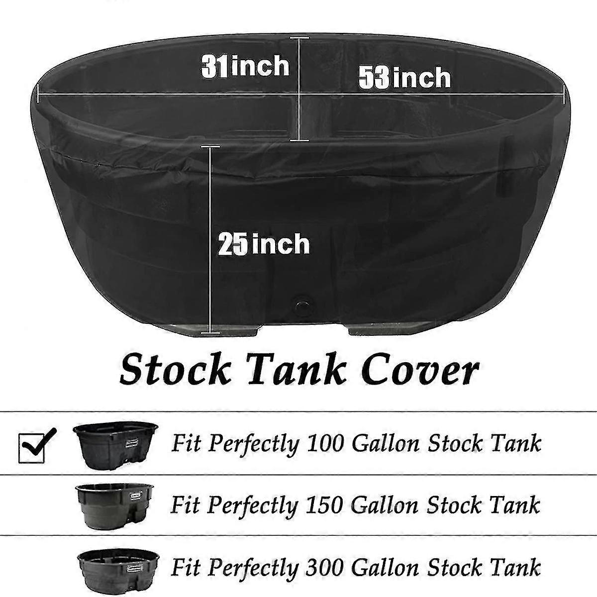 Bd-100 Gallon Oval Stock Tank Cover Ice Water Therapy Ice Bath Cover ...