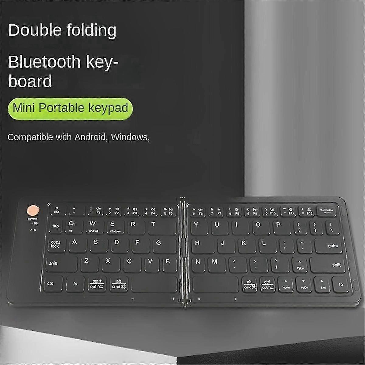 Mini Bluetooth Keyboard Portable Folding Wireless Keypad for IOS ...