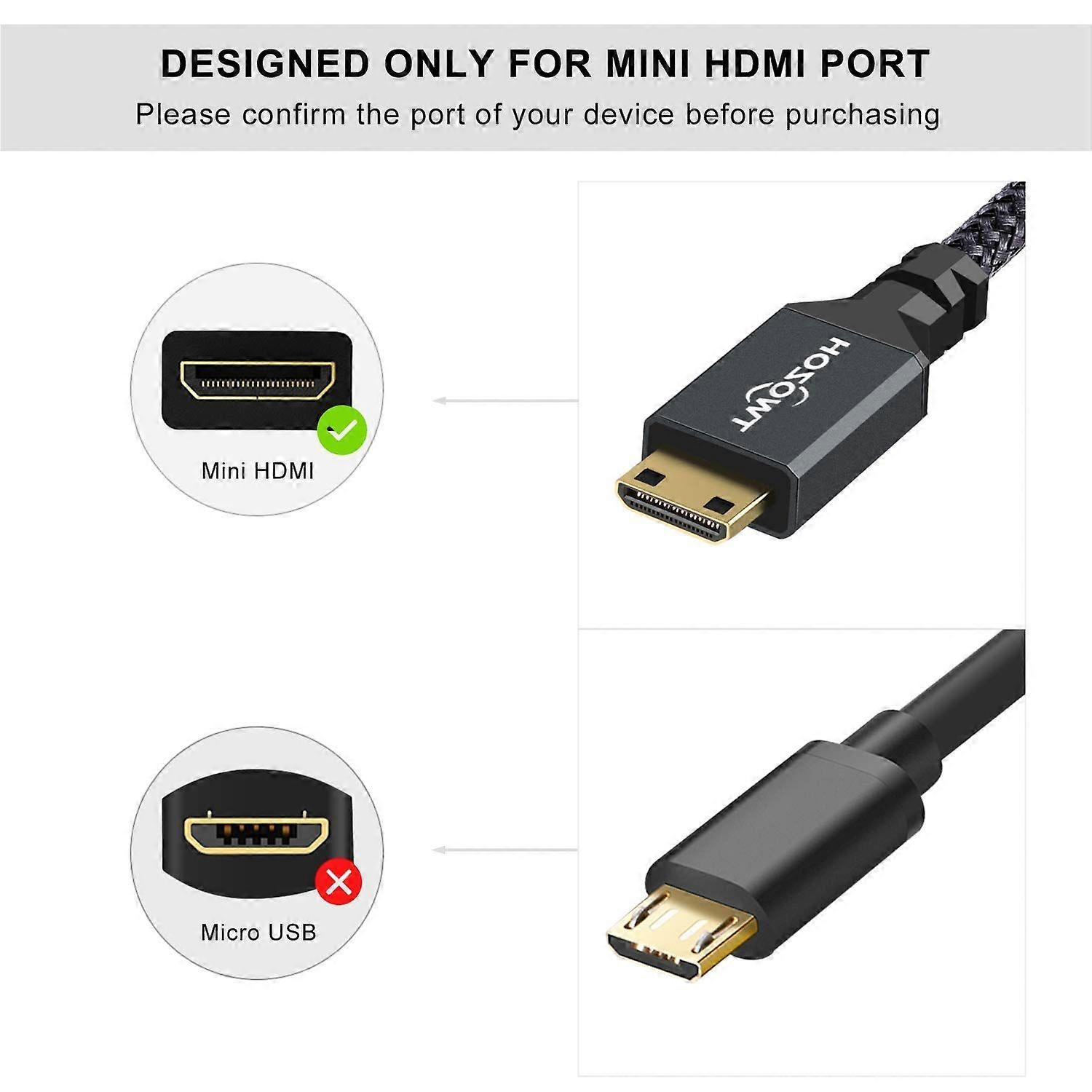 Mini HDMI to HDMI Adapter, Mini HDMI Male to full HDMI Female Cable ...