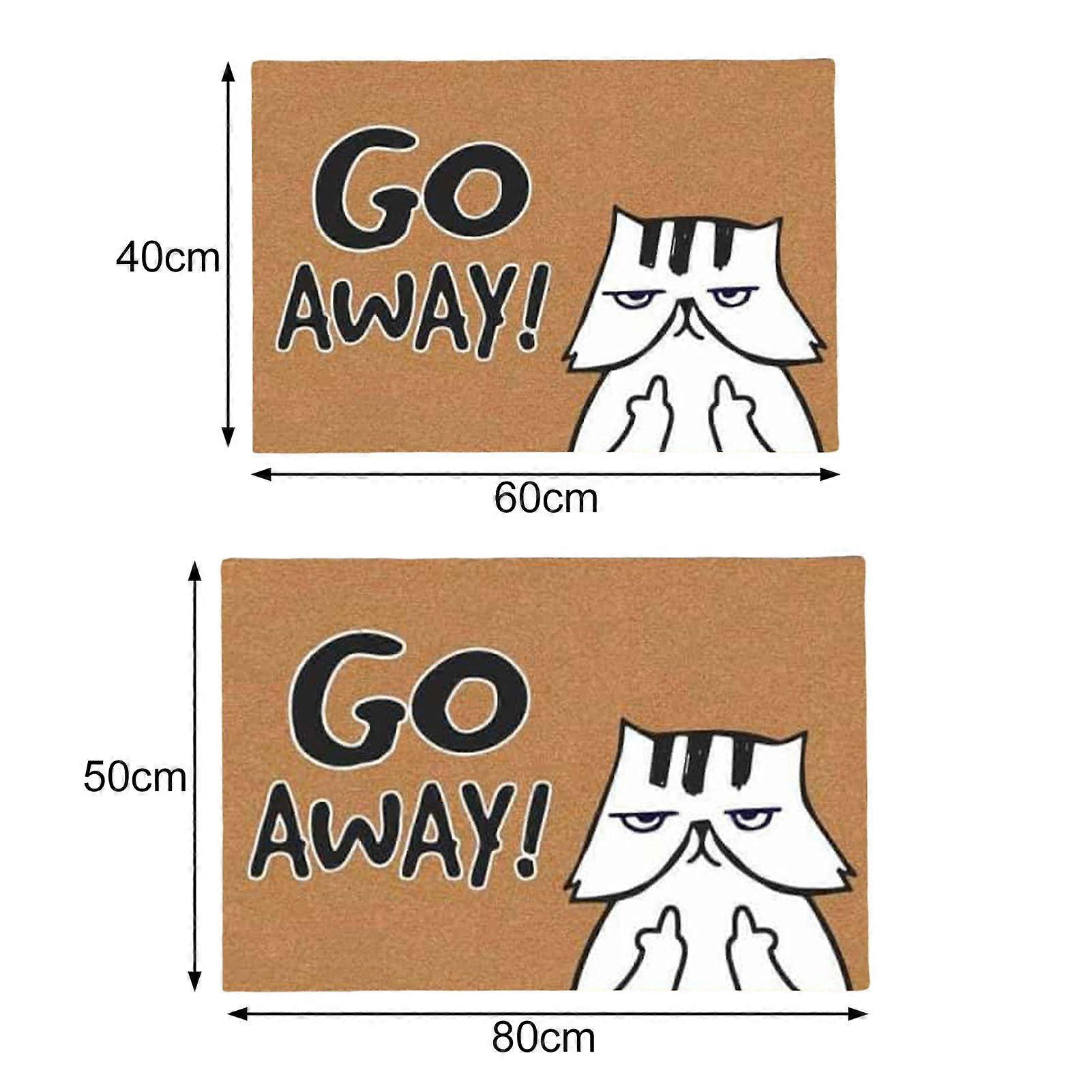 Floor Carpet Cartoon Cat Middle Finger Despise Go Away Bathroom Rug ...
