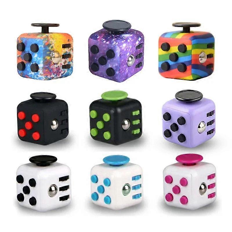 Fidget Cube Stress Relief Toy & Adults - Solid Color Relaxation Aid ...