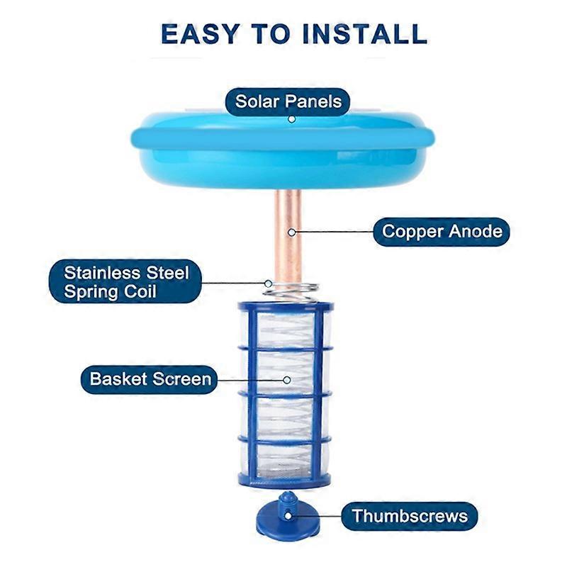 Solar Pool Ionizer Copper Silver Ion Swimming Pool Purifier(White ...