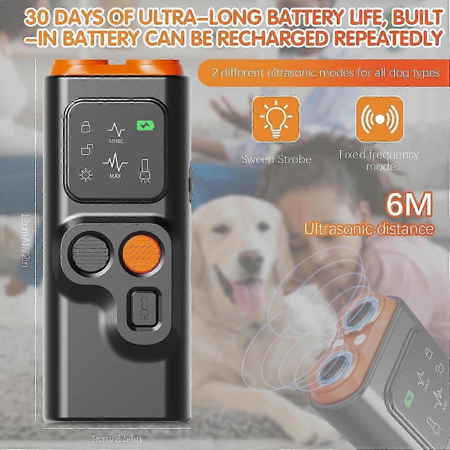Bark Guard Anti Barking Device for Dogs, with LED Flashlight and HD ...