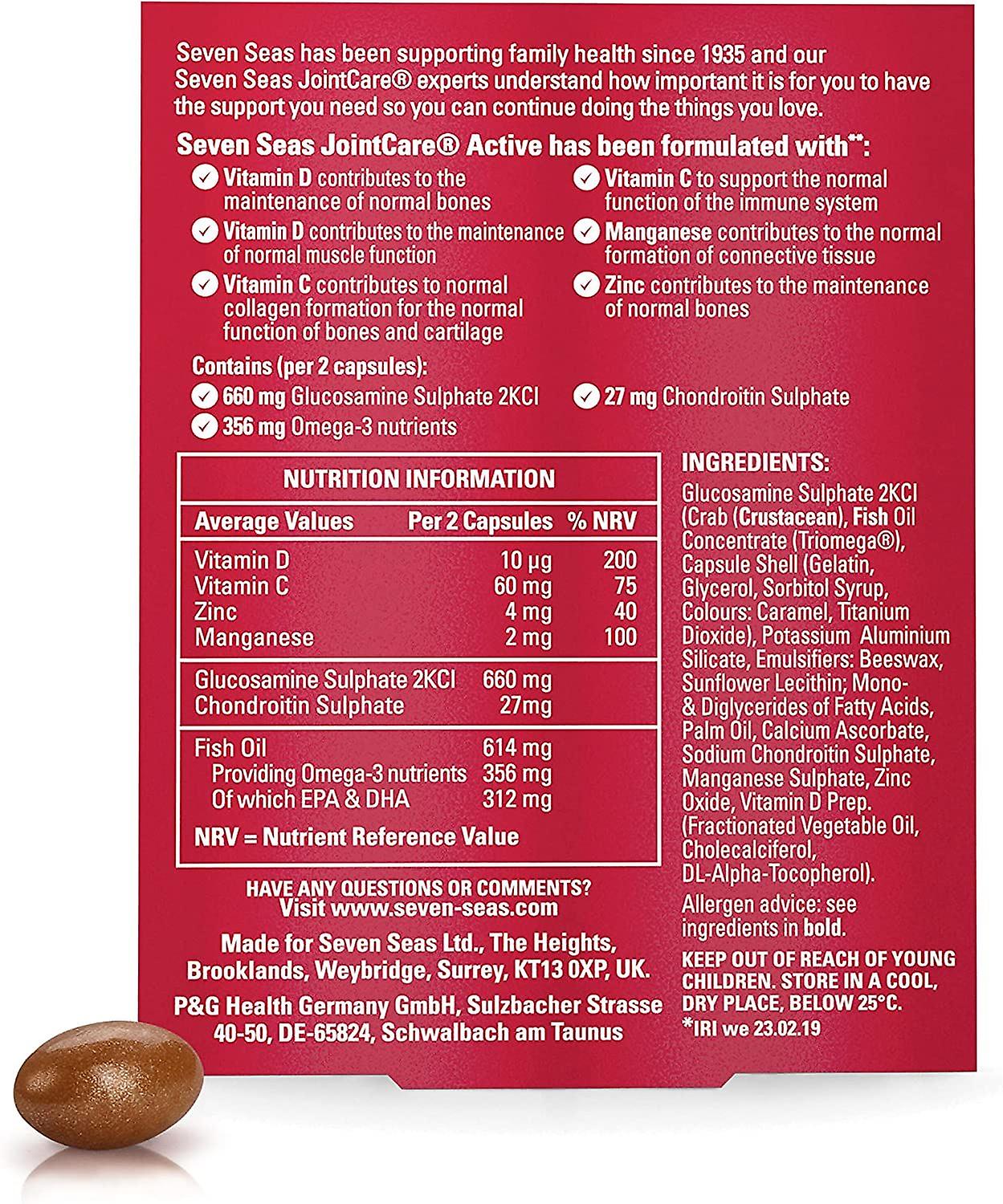 Seven Seas JointCare Be Active Advanced Food Supplements - 30 Day Pack ...