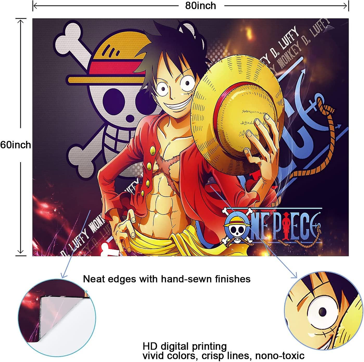 Anime One Piece Luffy Tapestry Wall Hanging Backdrop Party Banner ...