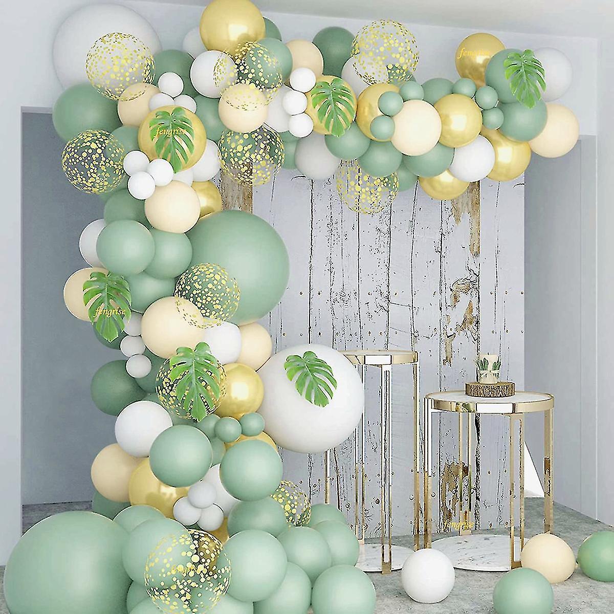Green Balloon Garland Arch Kit Jungle Safari Party Baloon Birthday ...