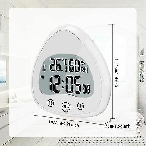 Bathroom Clock, Lcd Digital Alarm Clock With Waterproof Touch Shower ...