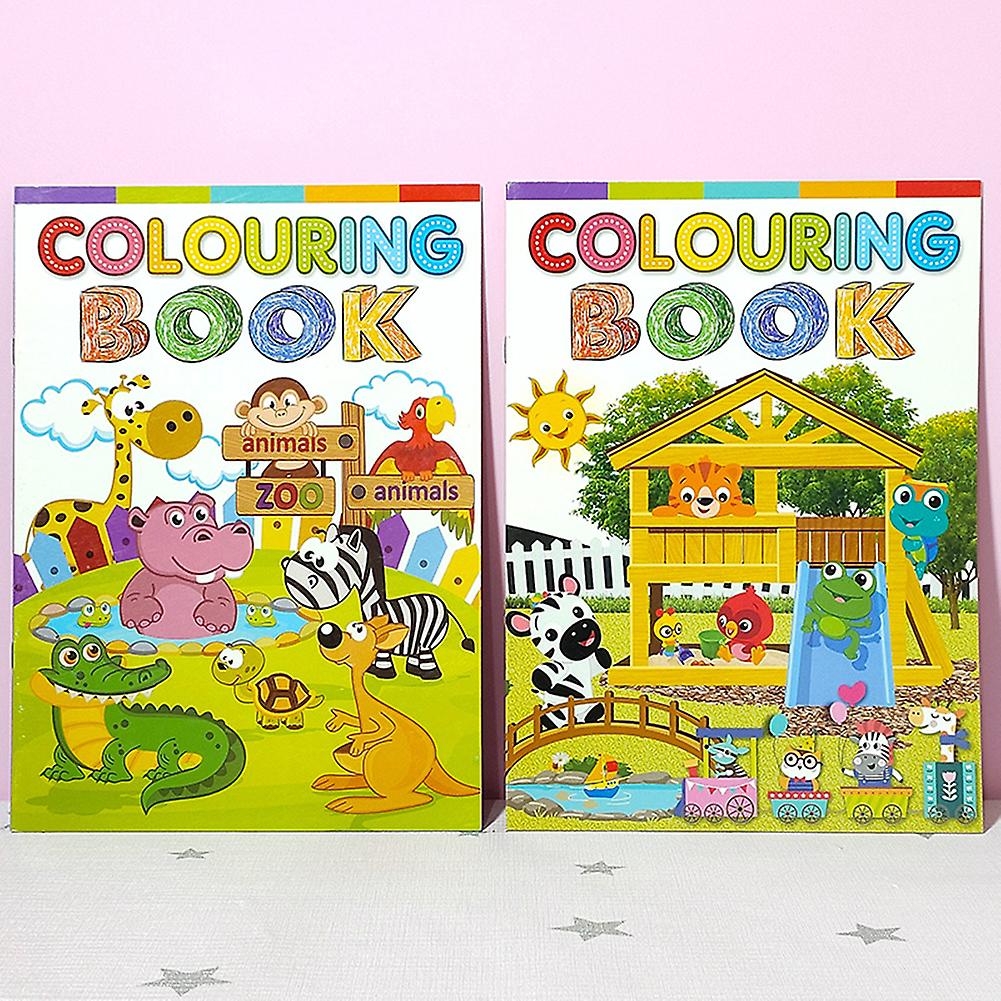 Lovely Cartoon Doodles Coloring Books Portable Color Filling Books For ...