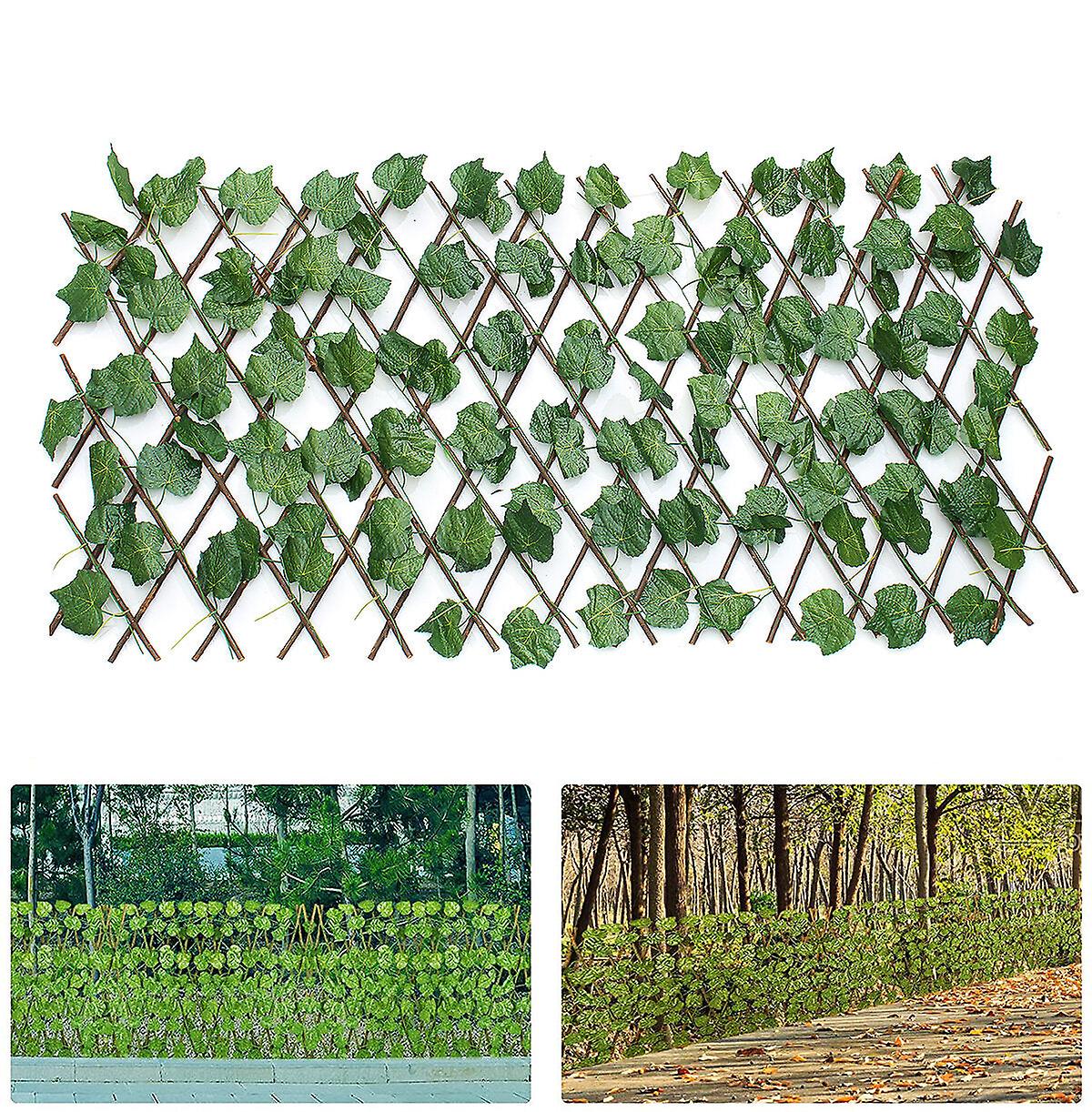 Artificial ivy expandable stretchable privacy fence faux single side ...