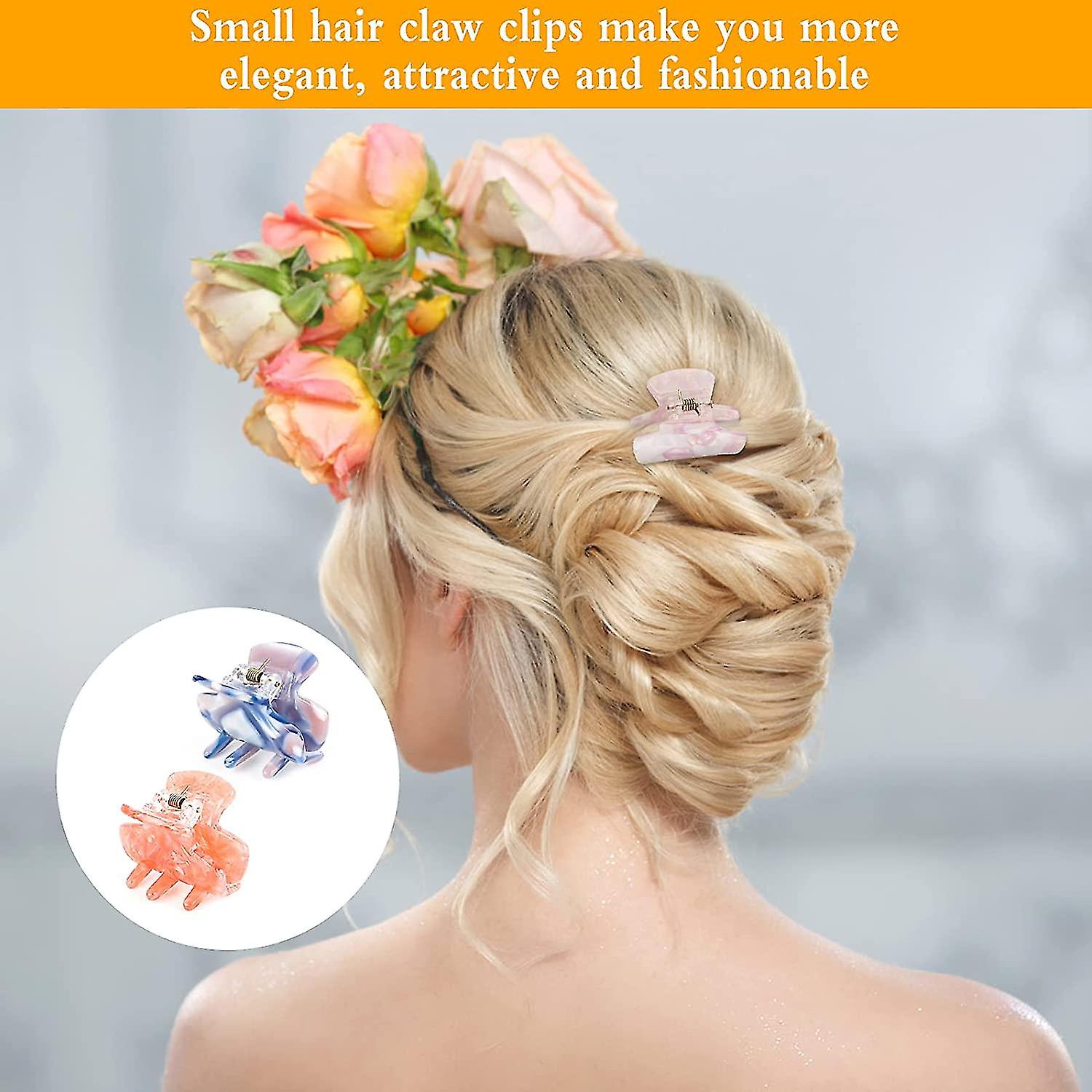 6 Pack Hair Claw Clips For Girls, 6 Colors Hair Jaw Clamp Clips ...