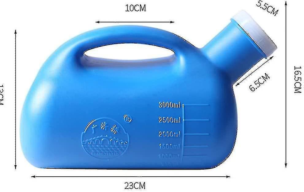 3000ml Large Male Urinal Portable Mens Potty Pee Bottle Collector ...