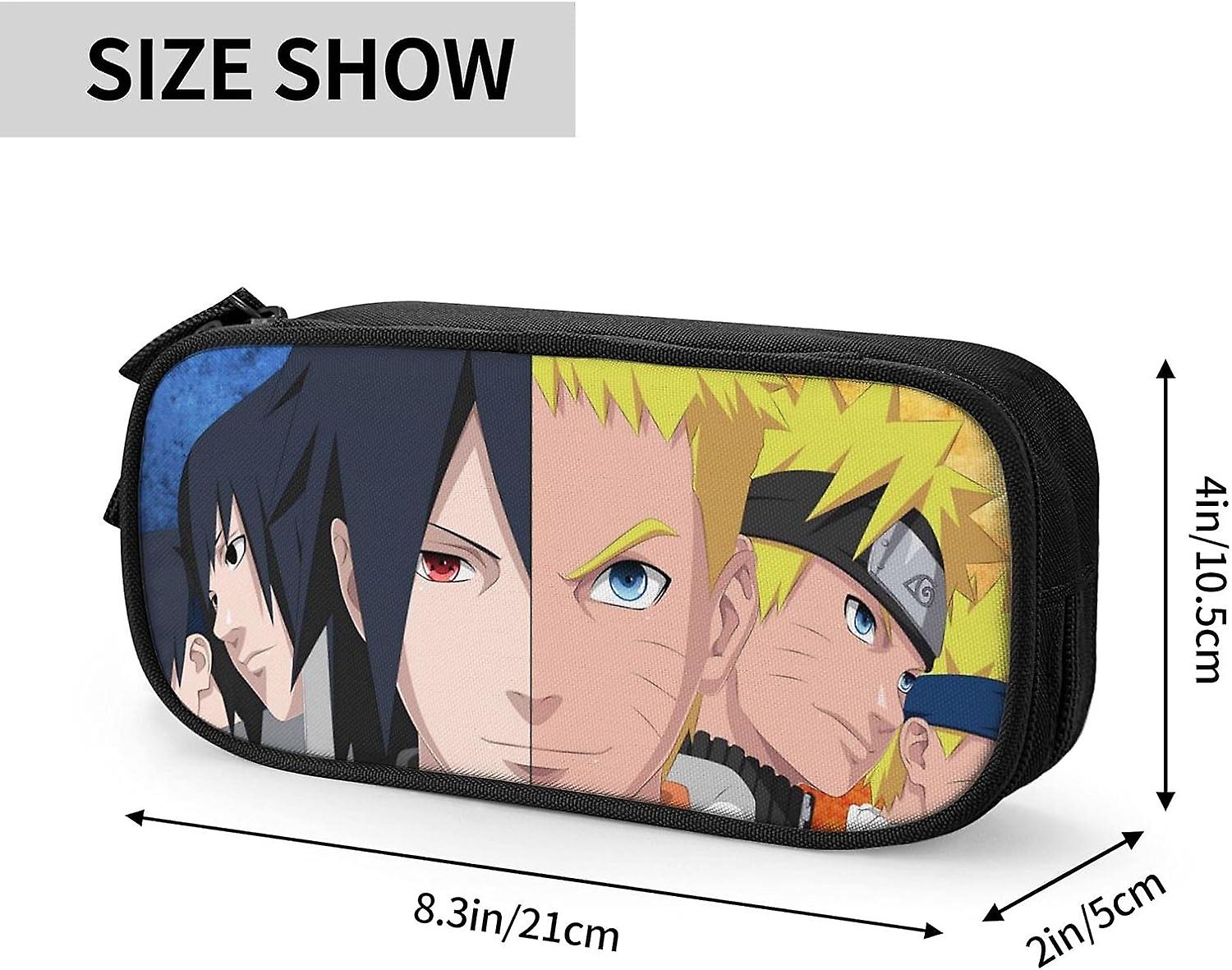 Naruto-Sasuke Pencil Pen Case Wide-Opening Pencil Pouch Pen Bag with ...
