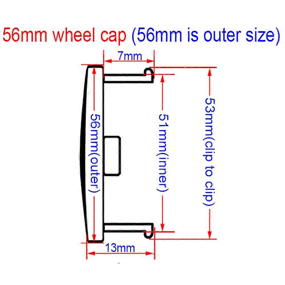 4pcs 56mm 60mm ENKEI Logo Car Wheel Center Hub Cap Rim Refit Badge ...